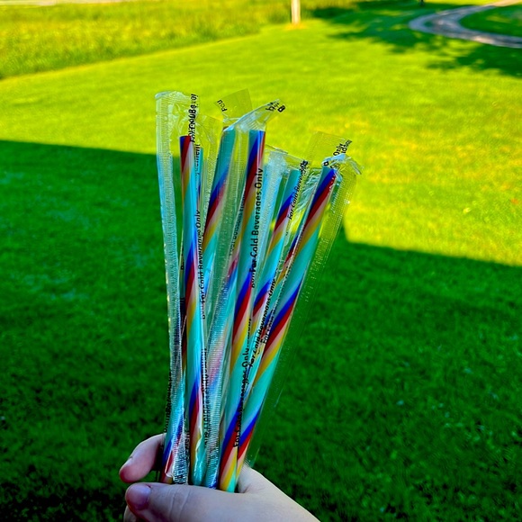 Starbucks | Dining | Starbucks Pride Straws Reusable Plastic Rainbow ...